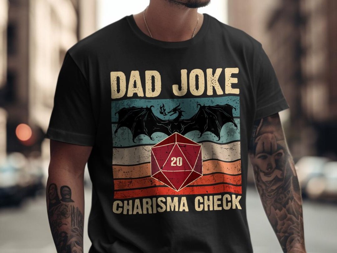 Dad Joke Charisma Check Natural 20 Dungeons Tabletop RPG Roleplaying ...