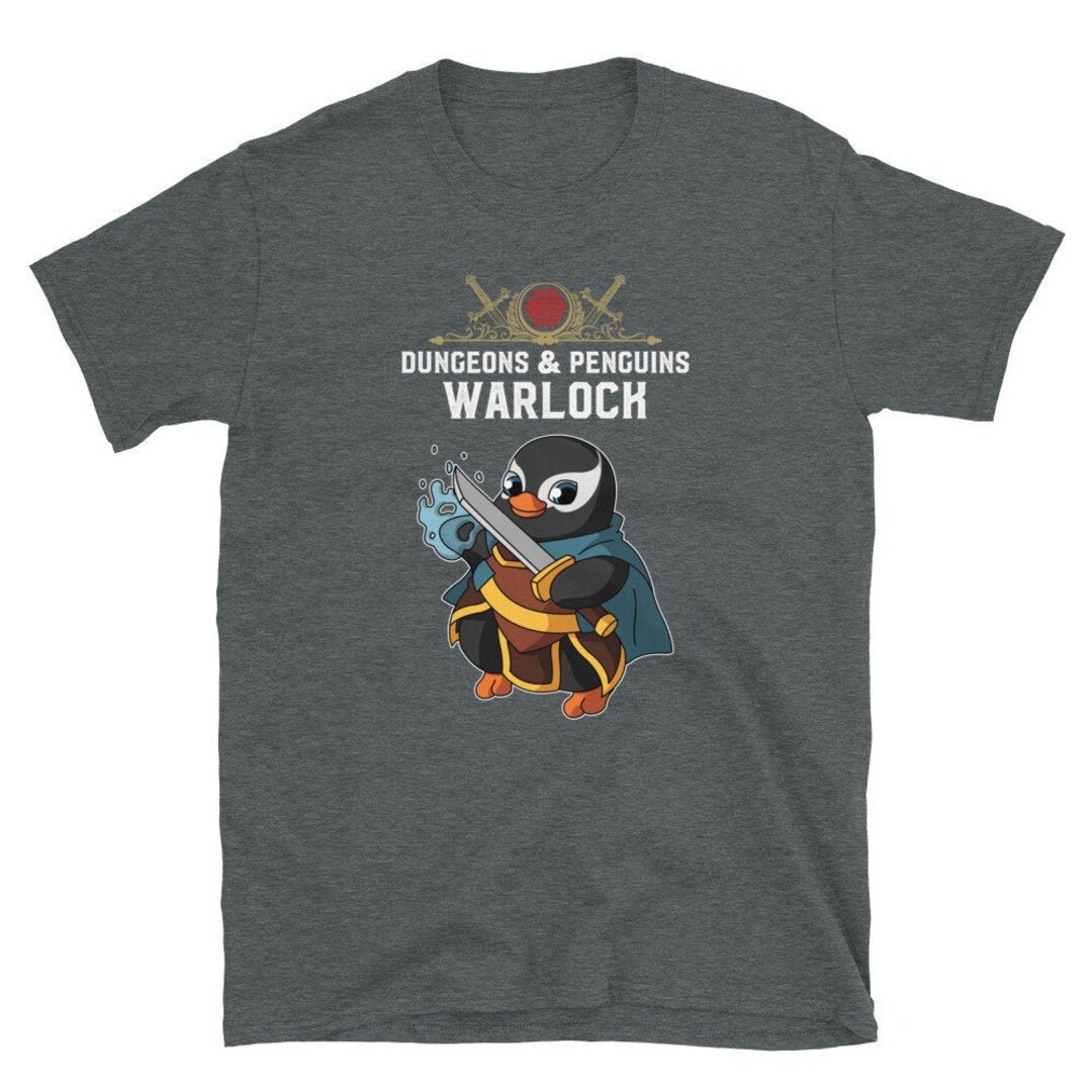 Dungeons and Penguins T-shirt, Warlock Shirt, DND Inspired Gift, D&D ...