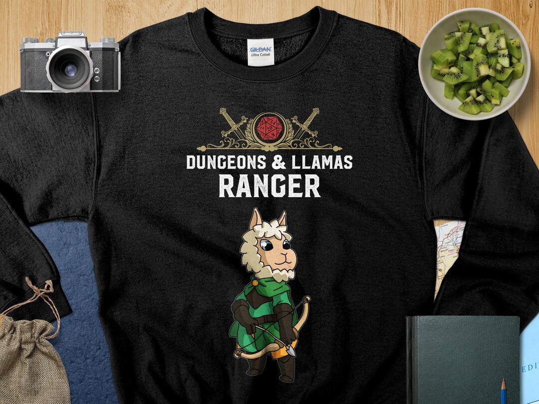 Dungeons and Llamas Ranger Shirt DND Inspired Gift D&D Fans Tabletop ...