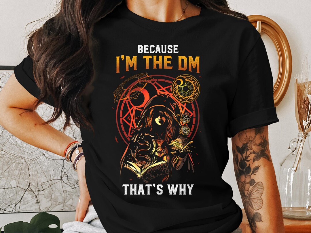 I'm the DM T-shirt, RPG Gamer Tee, Tabletop Gaming Shirt, Roleplaying ...