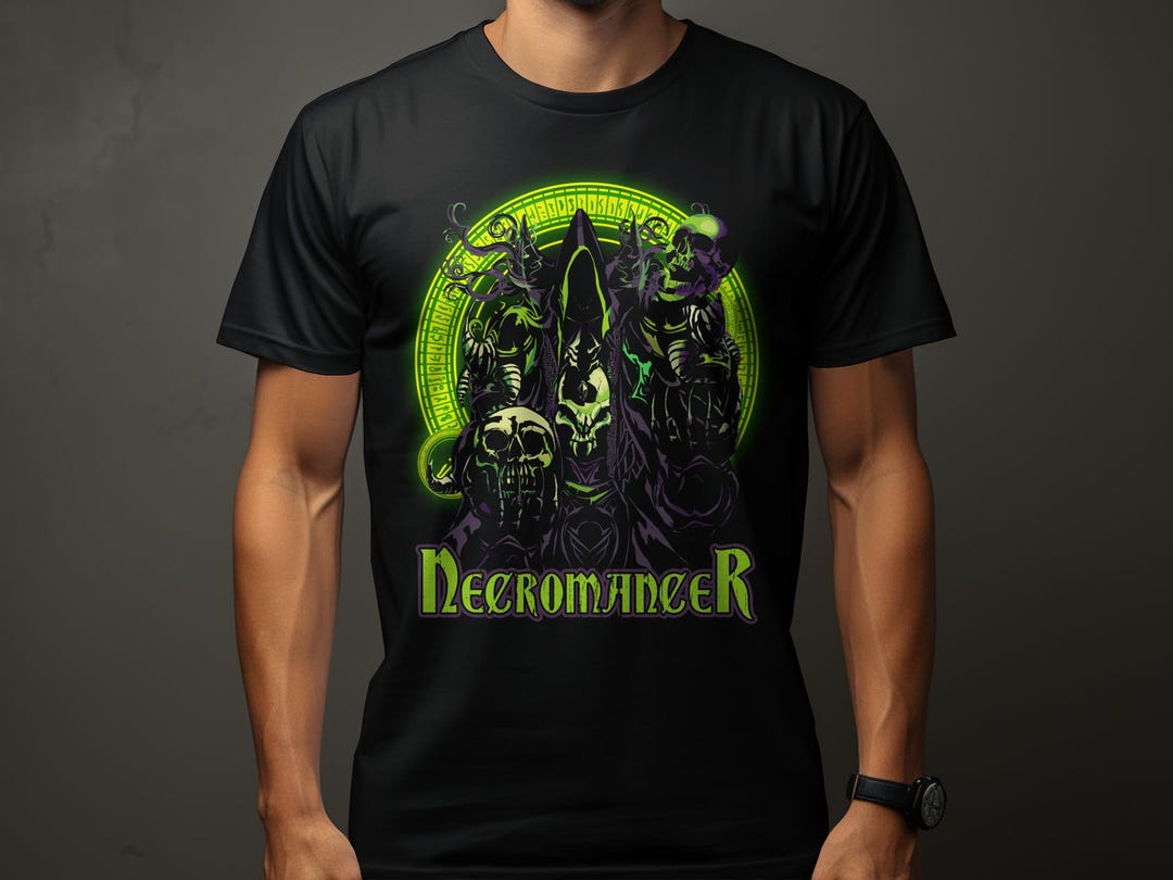 Necromancer T-shirt, RPG Gamer Shirt, Tabletop Gaming Tee, Roleplaying ...