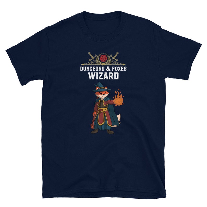 Dungeons and Foxes Wizard Shirt, Red Fox Shirt, DND Inspired Gift for D ...