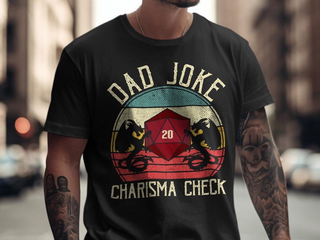 Dad Joke Charisma Check Natural 20 Dungeons Tabletop RPG Roleplaying ...
