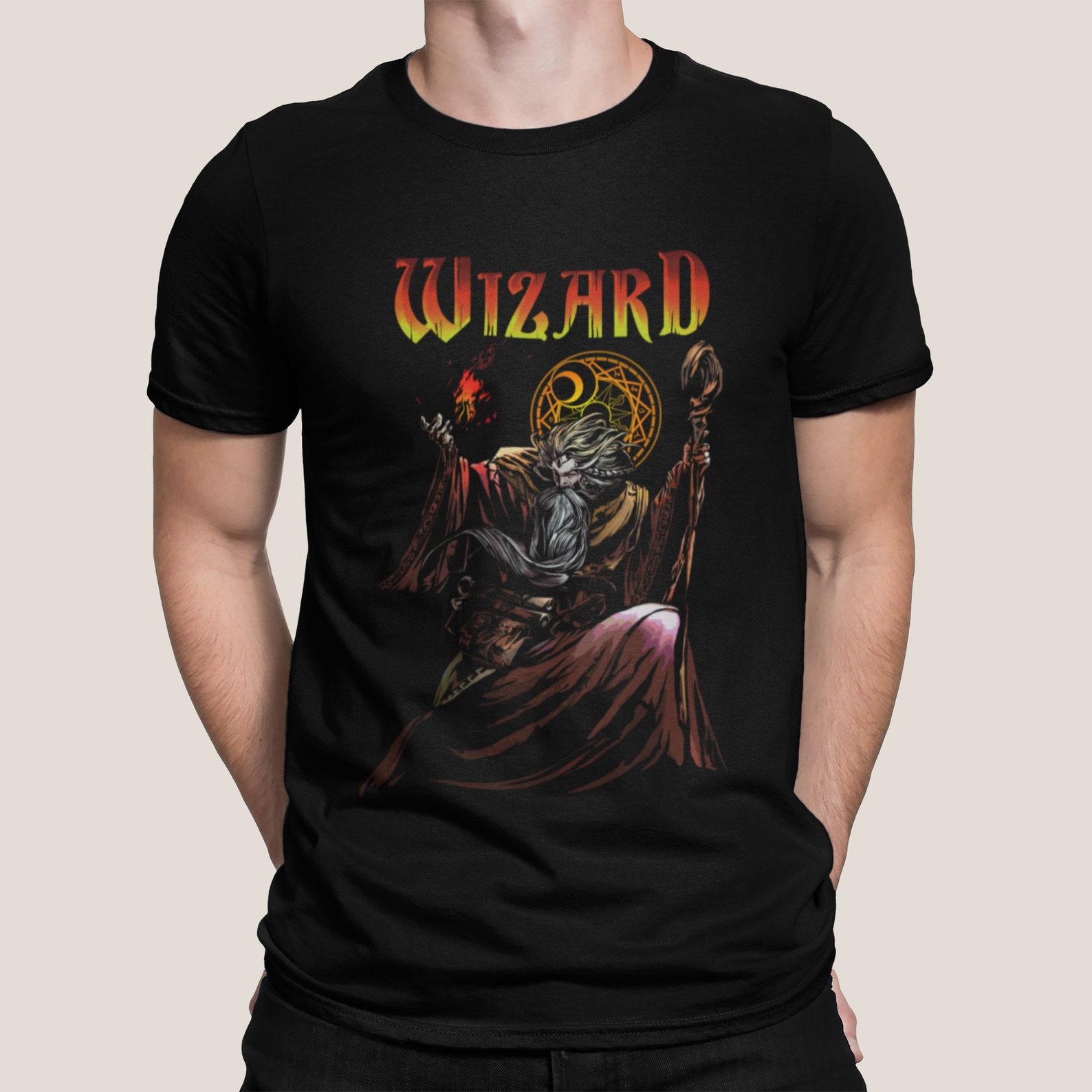 Wizard Fantasy Class Graphic Art T-shirt Dnd Shirt Dungeons - Etsy