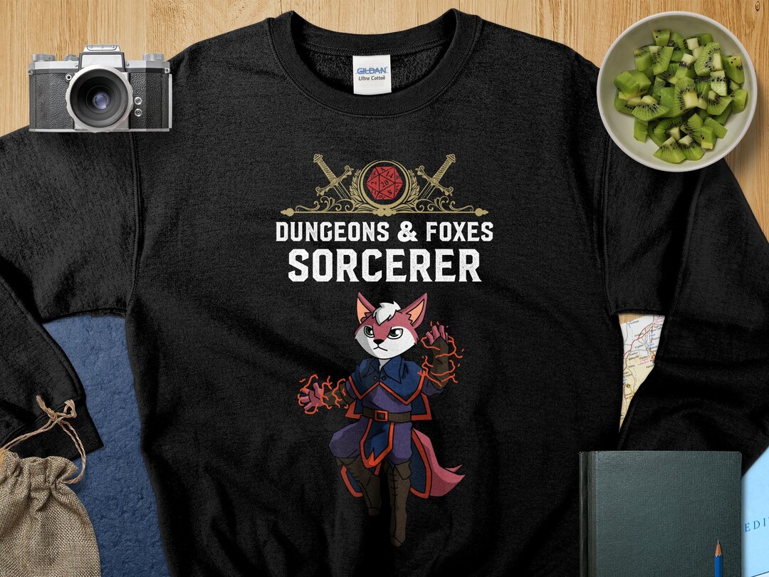 Dungeons and Foxes Sorcerer Shirt DND Inspired Gift D&D Fans Tabletop ...
