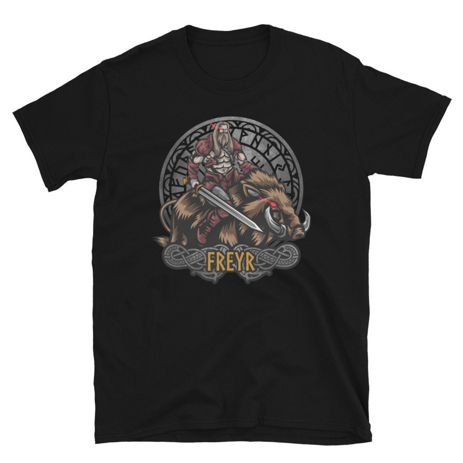 Freyr Riding Wild Boar Norse Mythology Shirt Valhalla Viking - Etsy