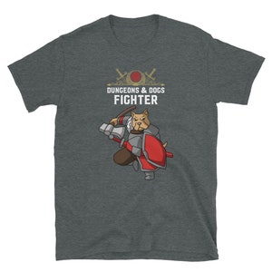 Dungeons and Dogs T-shirt, Pit Bull Dog Fighter, DND Inspired Gift, D&D ...