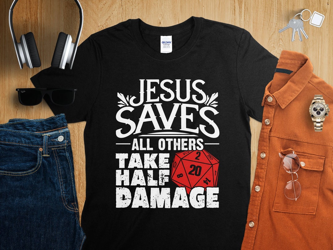 Jesus Saves Critical D20 Natural 20 Dungeons Tabletop RPG Roleplaying ...