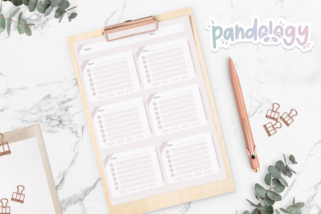 Nurse To-do List Printable: Patient Care Planner (digital Download) - Etsy