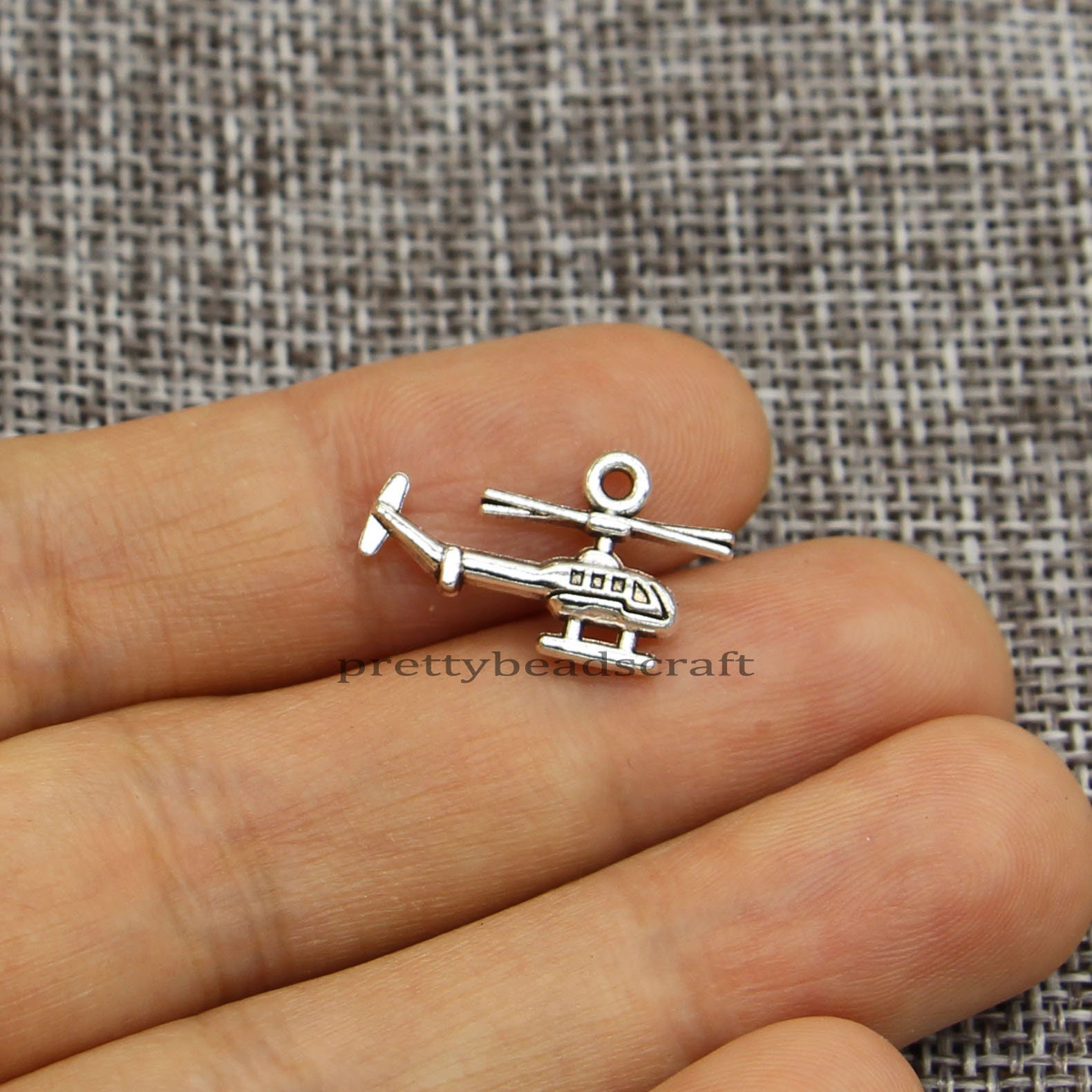 50 Helicopter Airplane Charms Aeroplane, Plane Bulk Charms Antique ...