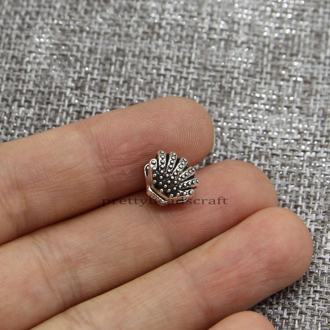 20 Shell Beads Metal Loose Beads DIY Jewelry Making Crafting Beads ...