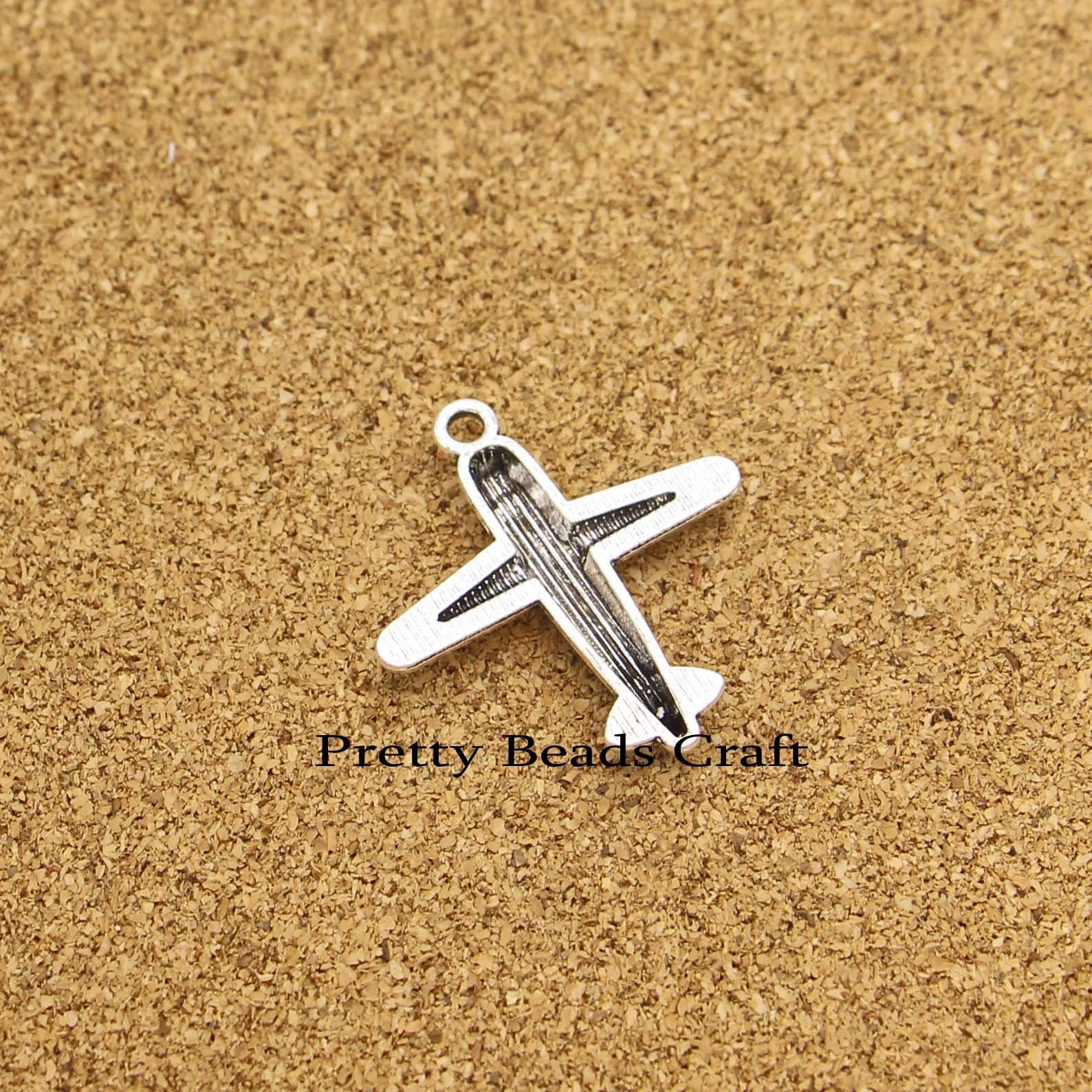 12 Airplane Charms Aeroplane, Plane Antique Silver Tone 32x35mm - Etsy