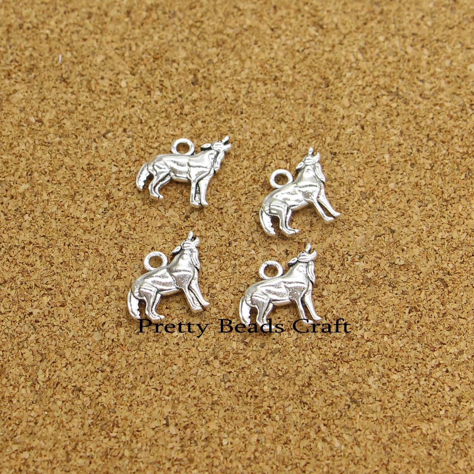 30 Wolf Charms Wildlife Animal Wolves Charm Crafts Supplies Antique ...