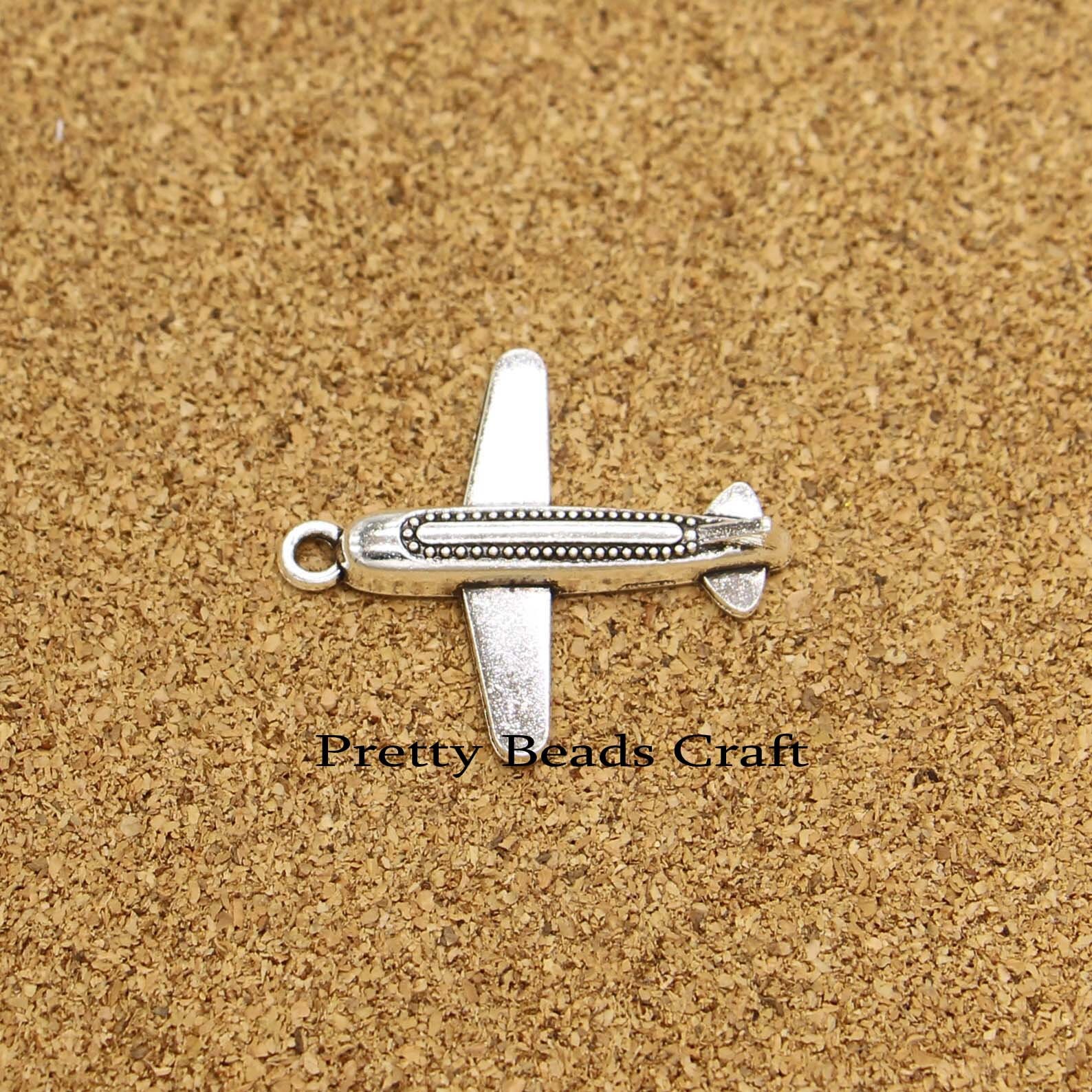 12 Airplane Charms Aeroplane Plane Antique Silver Tone - Etsy