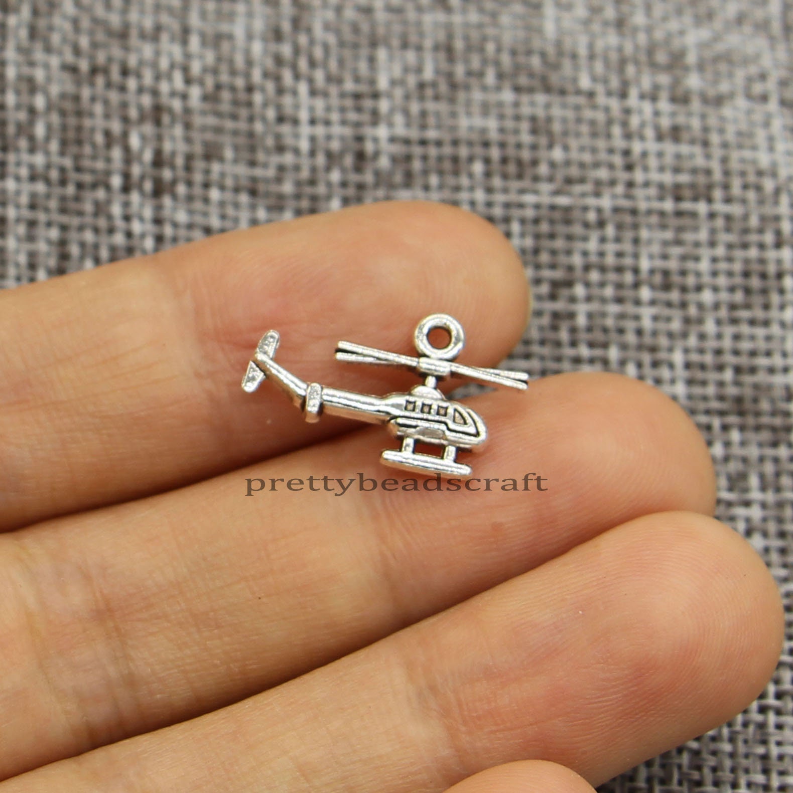 50 Helicopter Airplane Charms Aeroplane, Plane Bulk Charms Antique ...