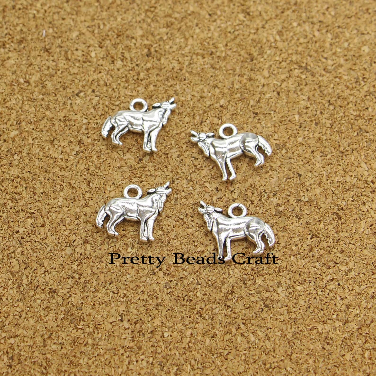 30 Wolf Charms Wildlife Animal Wolves Charm Crafts Supplies Antique ...