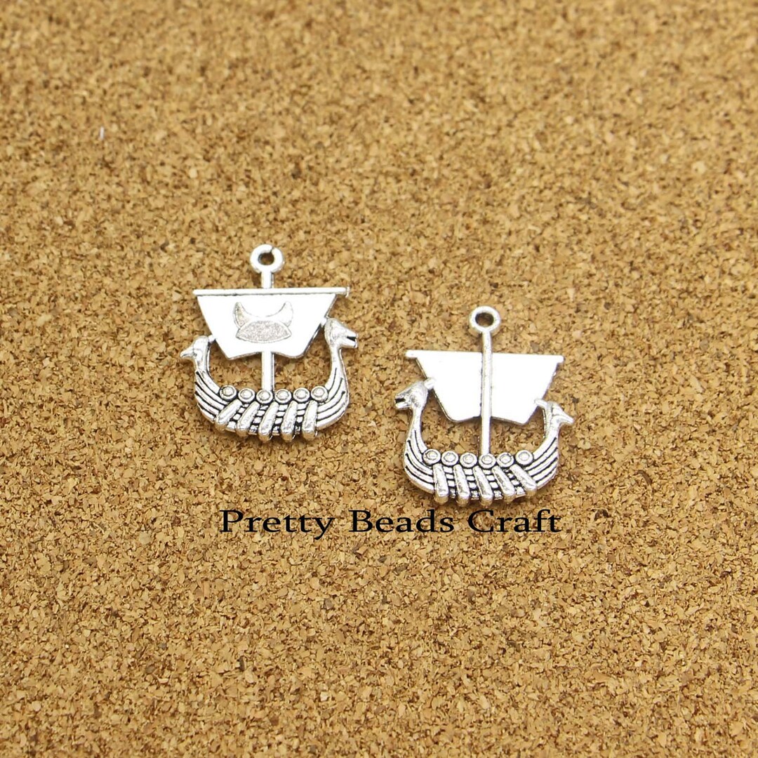 15 Sailboat Charms Sailing Boat Charm Double Sided Crafts Supplies ...