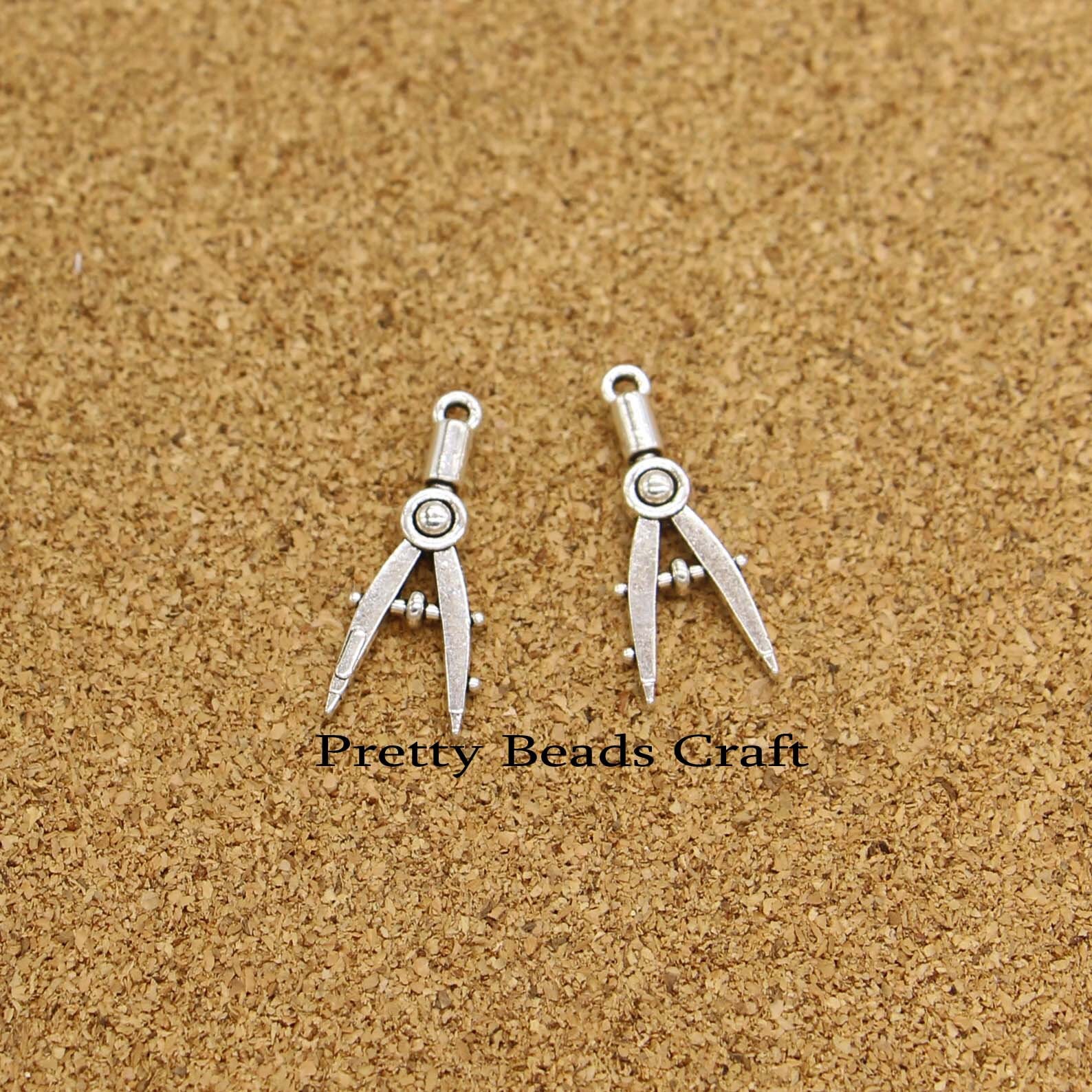 25 Drafting Math Compass Charms Tool Charms Pendants Crafts - Etsy