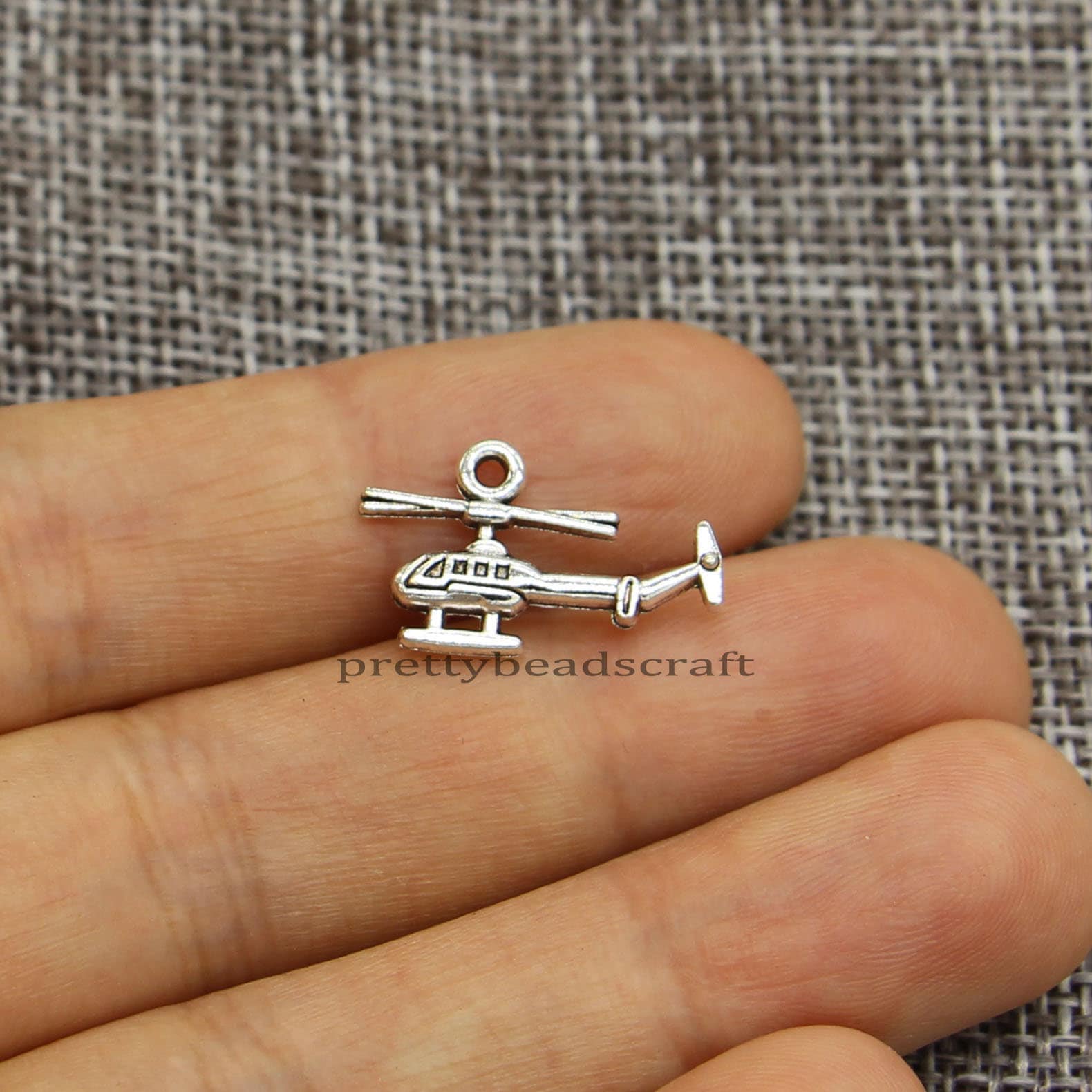 50 Helicopter Airplane Charms Aeroplane, Plane Bulk Charms Antique ...