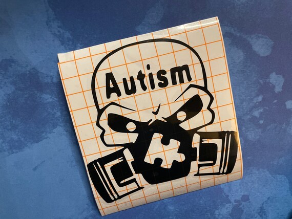 Autism skull sticker decal. Paper & Party Supplies Bumper Stickers ...