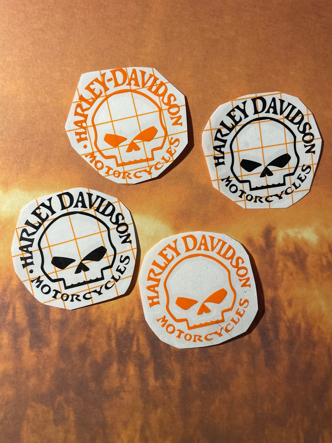 Harley Davidson Logo Skull Decal | Etsy