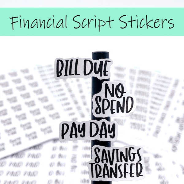 Financial Stickers - Etsy