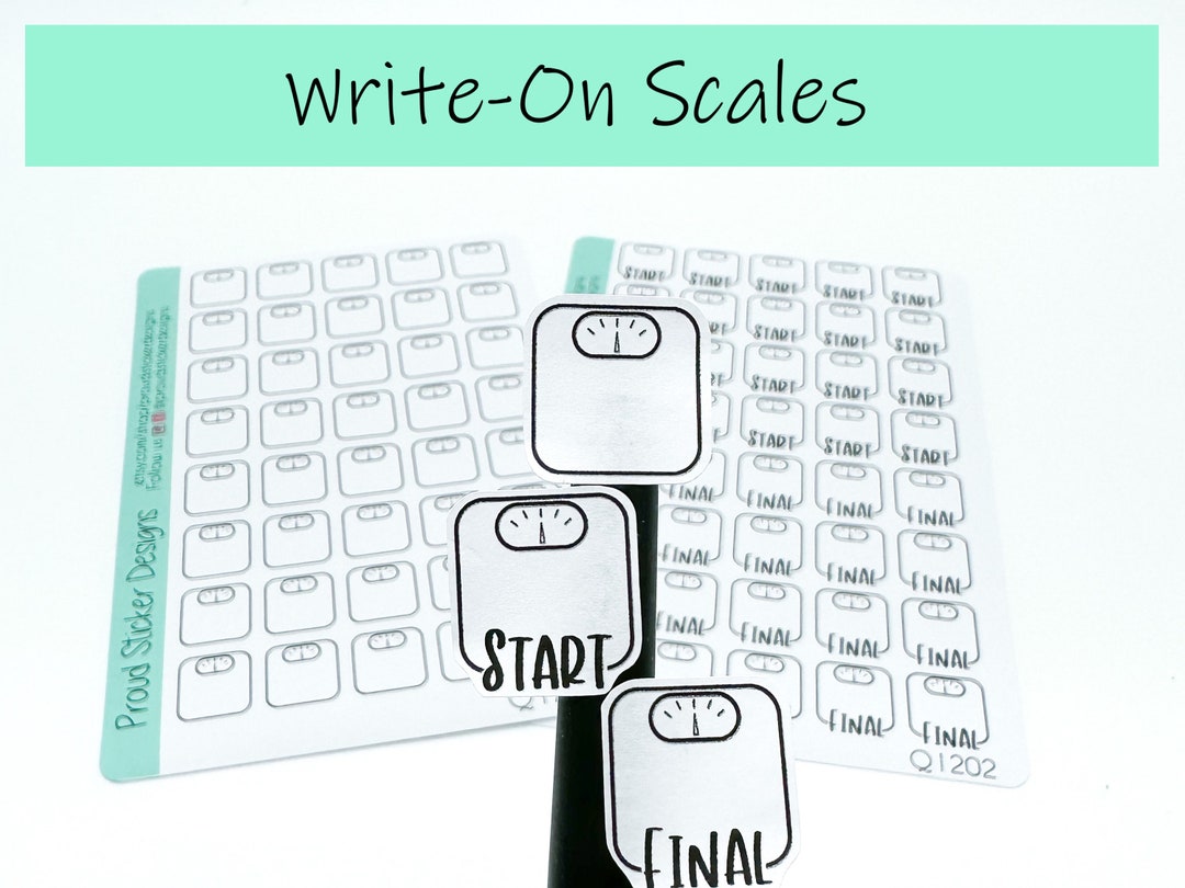 Weight Tracking Scale Stickers - Etsy