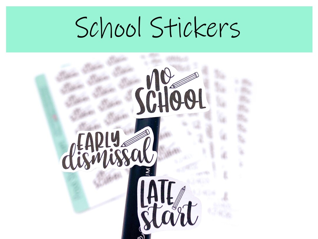 No School Stickers - Etsy