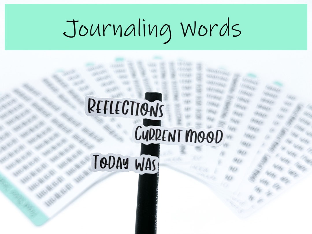 Journaling Script Stickers - Etsy