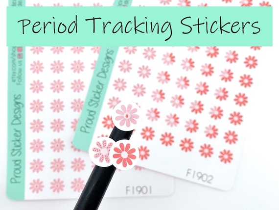 Cute Flower Period Tracking Stickers | Etsy