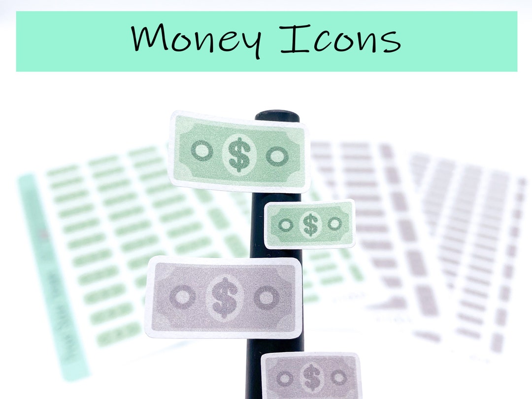 Dollar Bill Icon Stickers - Etsy