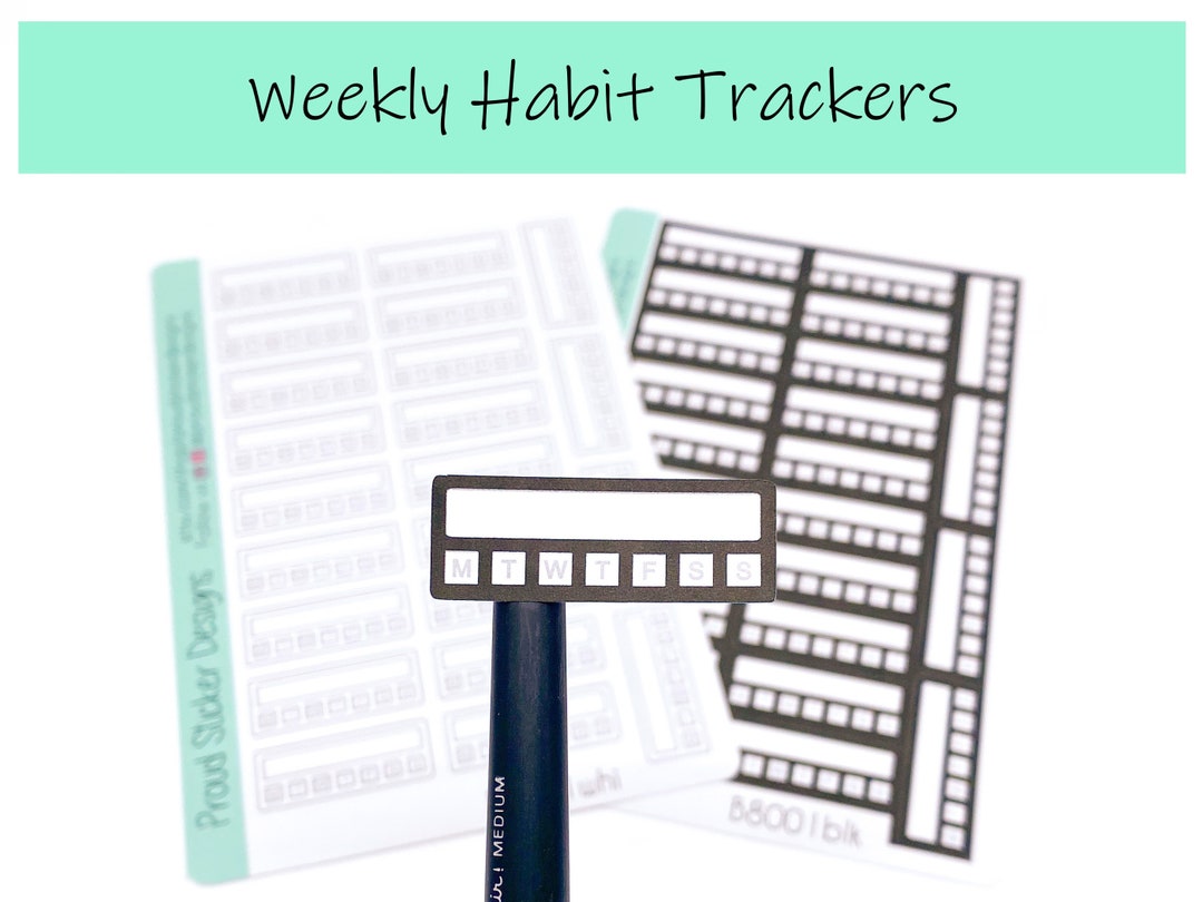 Weekly Habit Tracker Stickers - Etsy
