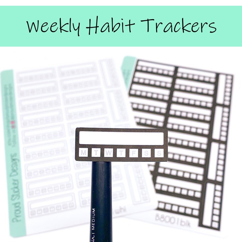 Fitness Habit Tracker Sticker - Etsy