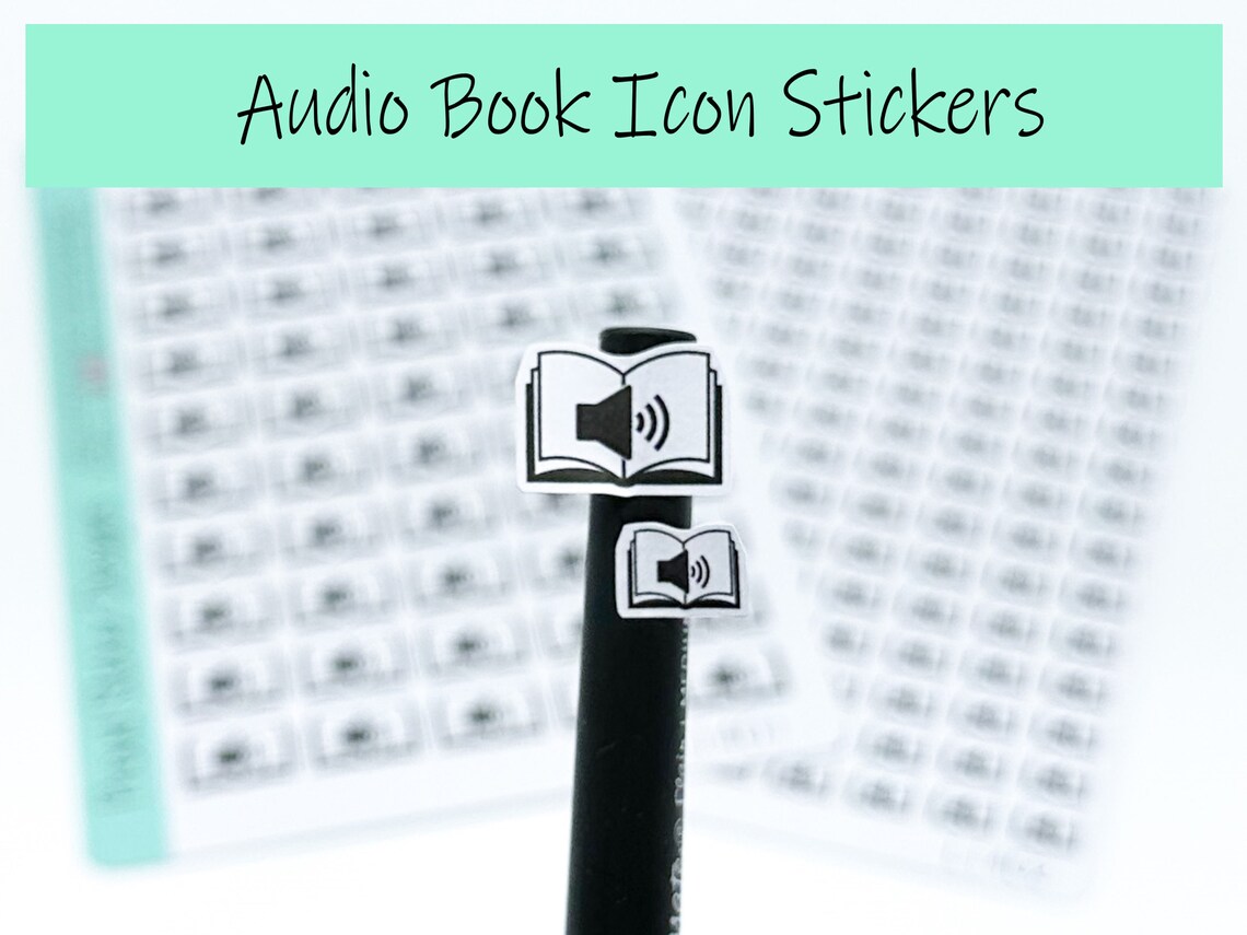 Audio Book Icon Stickers - Etsy