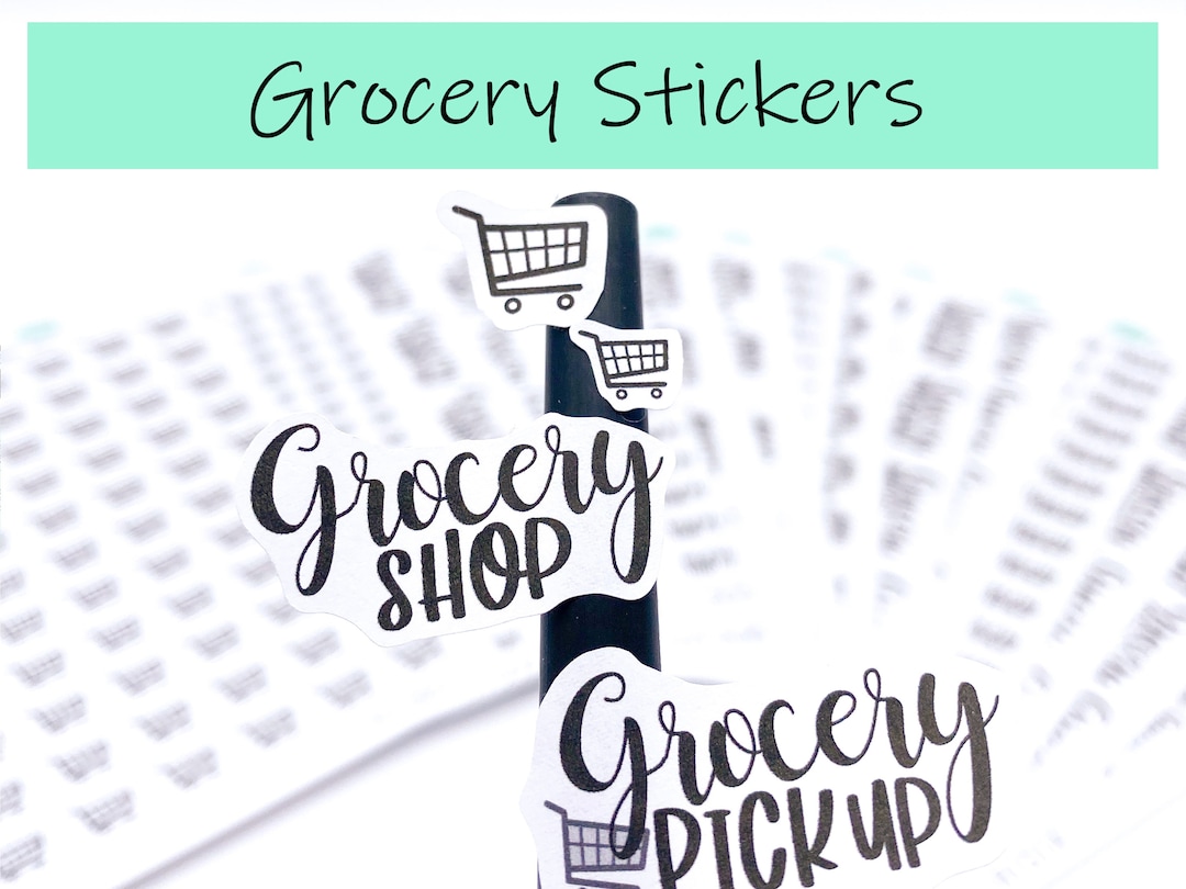 Grocery Shopping Stickers - Etsy