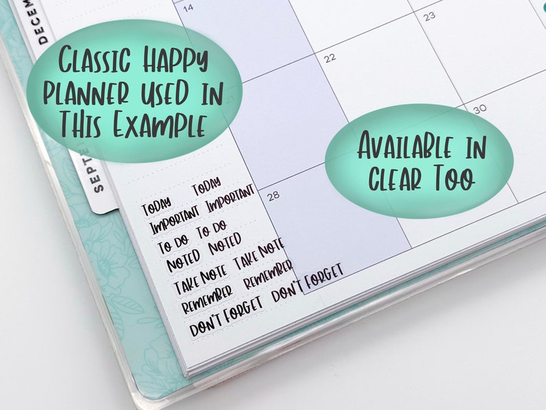 TINY Planner Script Stickers - Etsy