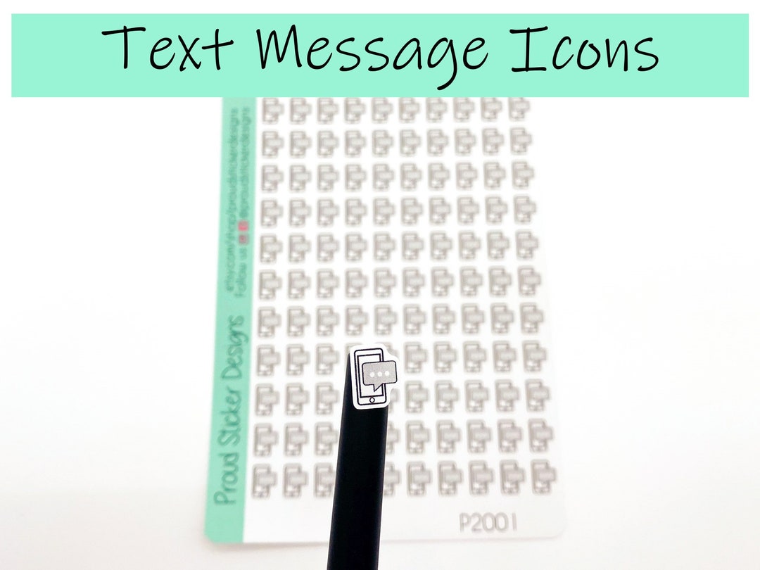 Text Message Icon Stickers - Etsy