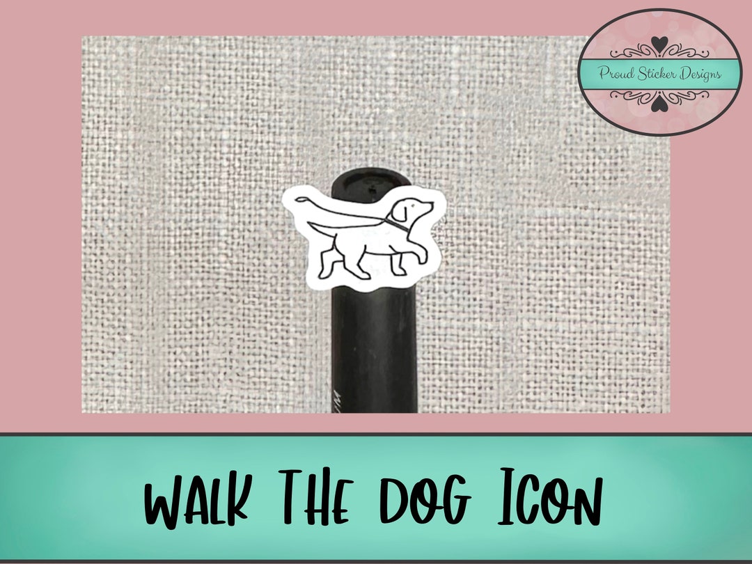 Walk the Dog Icon Stickers - Etsy