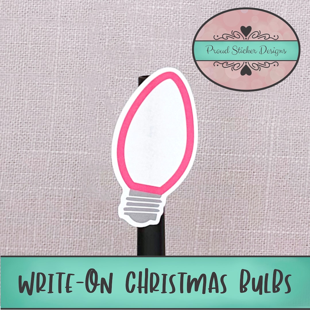 Write-on Christmas Light Bulbs and Date Covers - Etsy