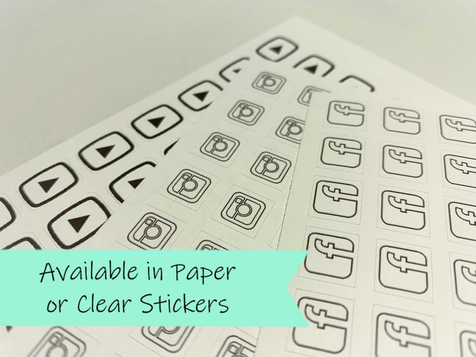 Social Media Icon Stickers | Etsy