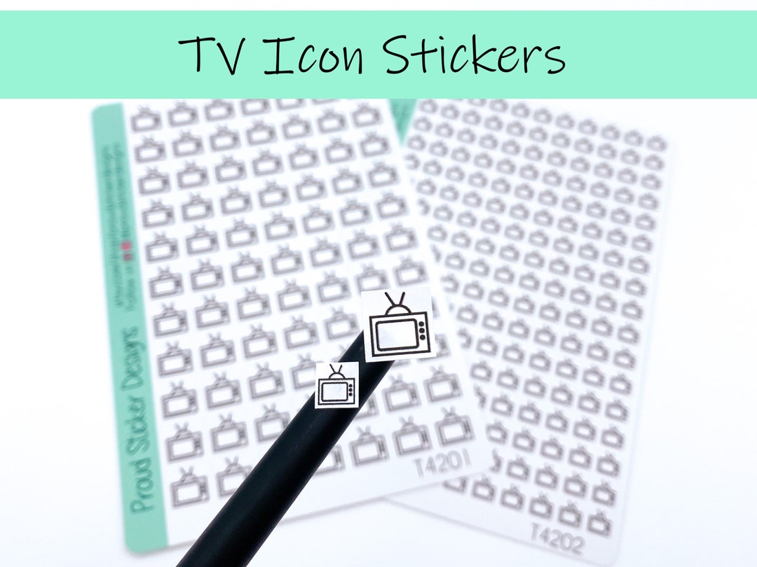 TV Icon Stickers - Etsy