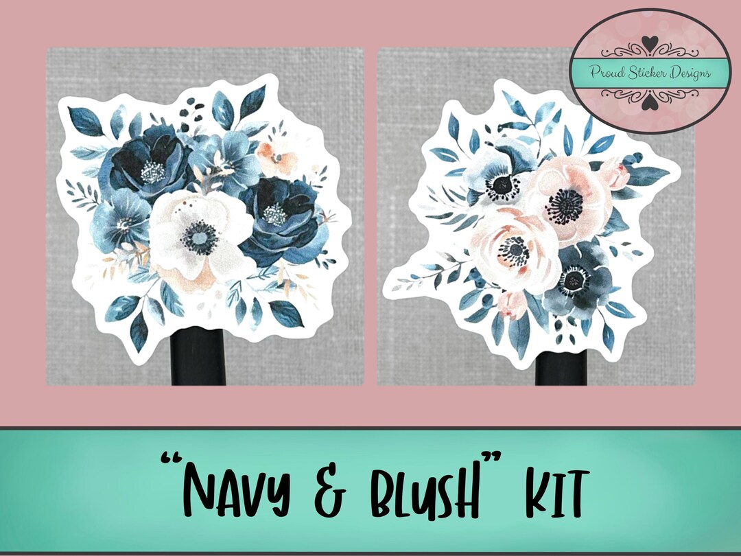 Navy & Blush | Journaling Kit | Planner Weekly Kit - Etsy