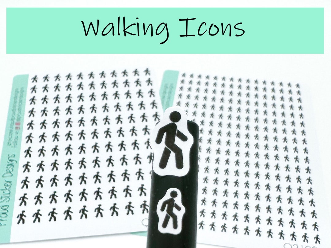 Walking Icon Stickers - Etsy