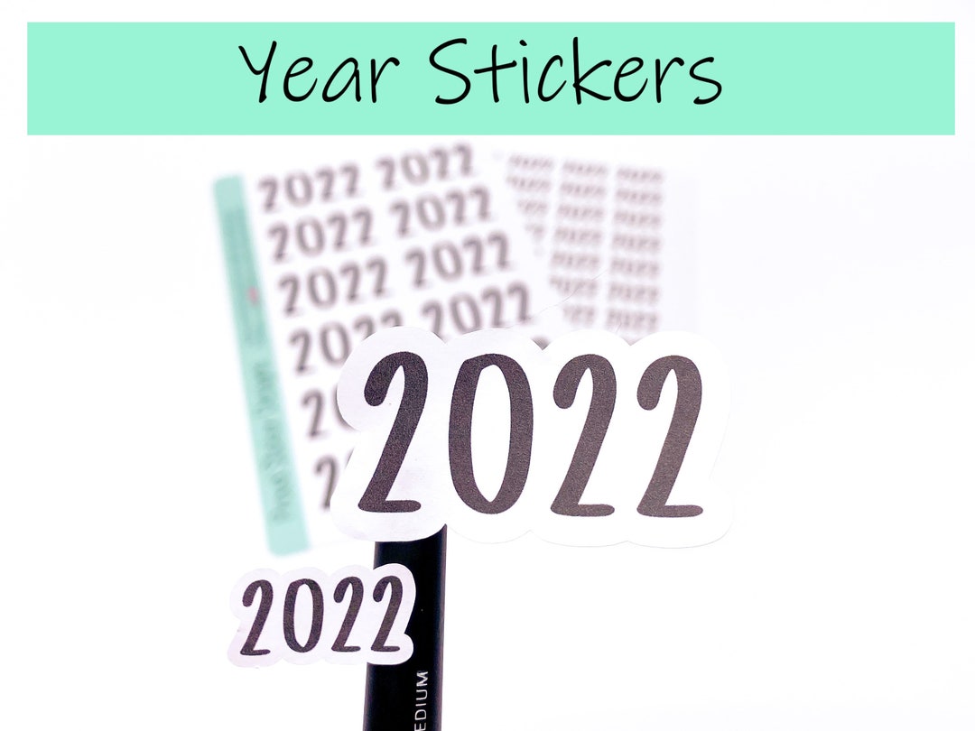 Year Stickers - Etsy