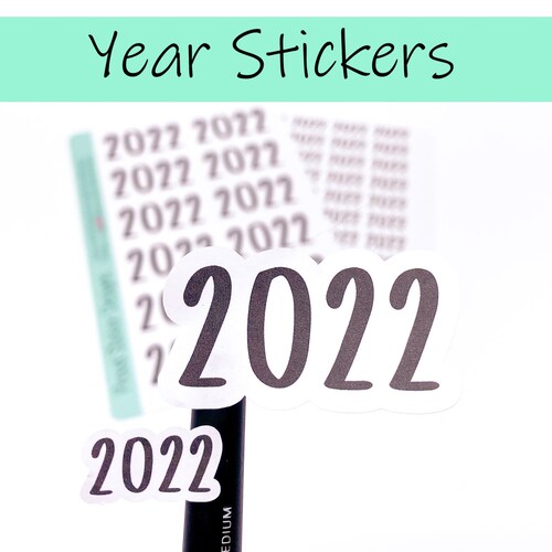 Year Header Planner Stickers 2022 2023 2024 Or 2025 - Etsy