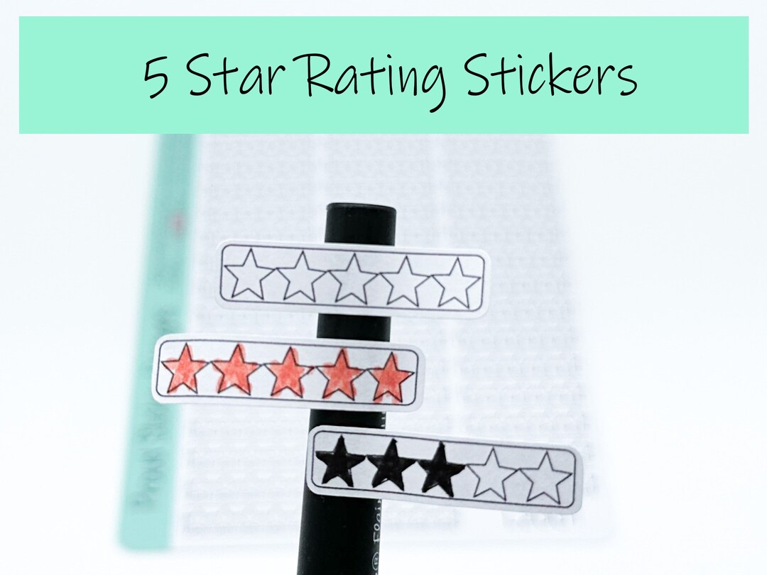 Five Star Rating Stickers - Etsy