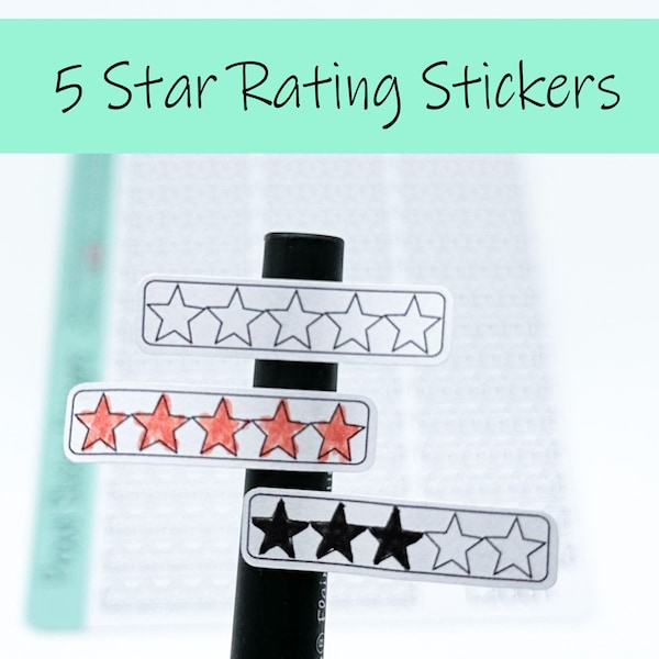 Five Star Stickers - Etsy