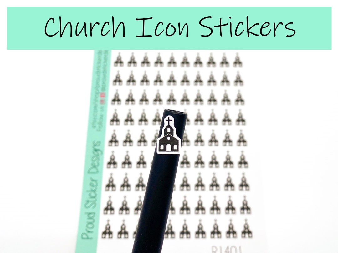 Church Icon Stickers - Etsy