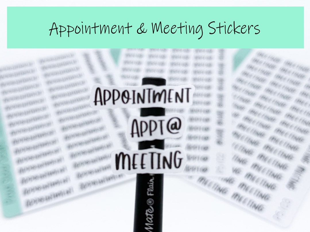 Appointment & Meeting Stickers - Etsy