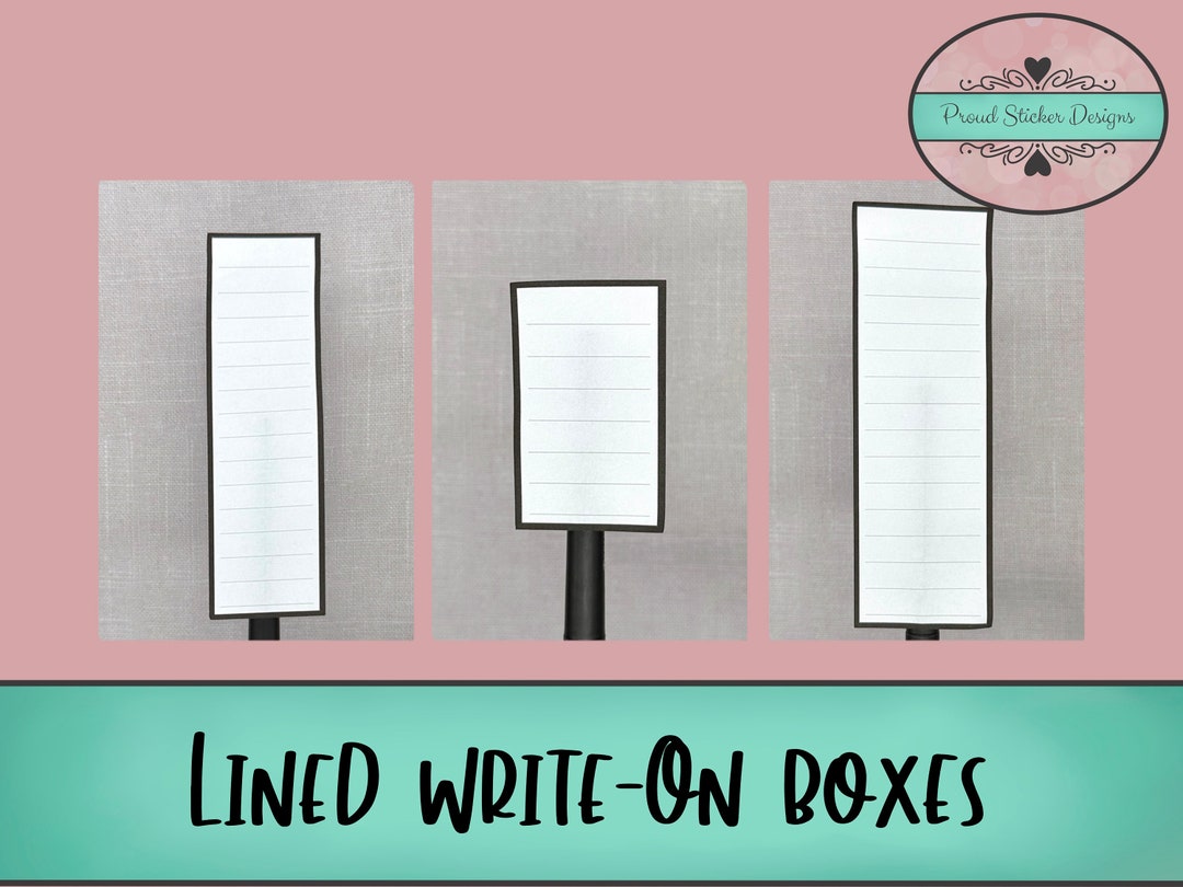 Write on Lined Boxes - Etsy